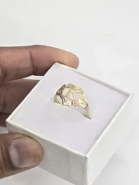 KBN Jewelry | Jewelry | Kt Real Gold Heart Two Tone Initial K Ring For ...